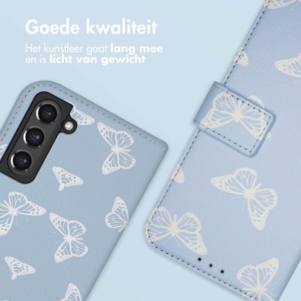 imoshion Design Bookcase voor de Samsung Galaxy S21 FE - Butterfly | Smartphonehoesjes.nl