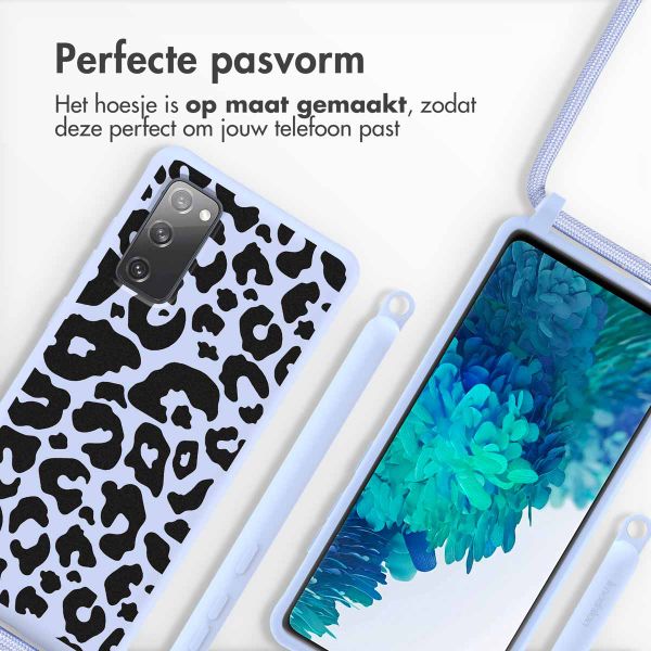 imoshion Siliconen design hoesje met koord voor de Samsung Galaxy S20 FE - Animal Lila ...