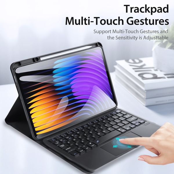 Dux Ducis QWERTY Bluetooth Keyboard Bookcase voor de Xiaomi Pad 7 / 7 ...