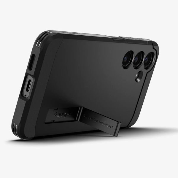 Spigen Tough Armor Backcover voor de Samsung Galaxy S24 - Black | Smartphonehoesjes.nl
