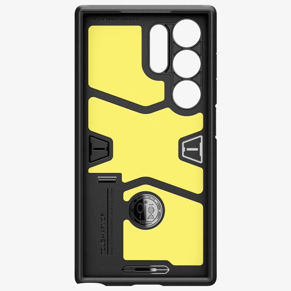 Spigen Tough Armor Backcover voor de Samsung Galaxy S24 Ultra - Black | Smartphonehoesjes.nl